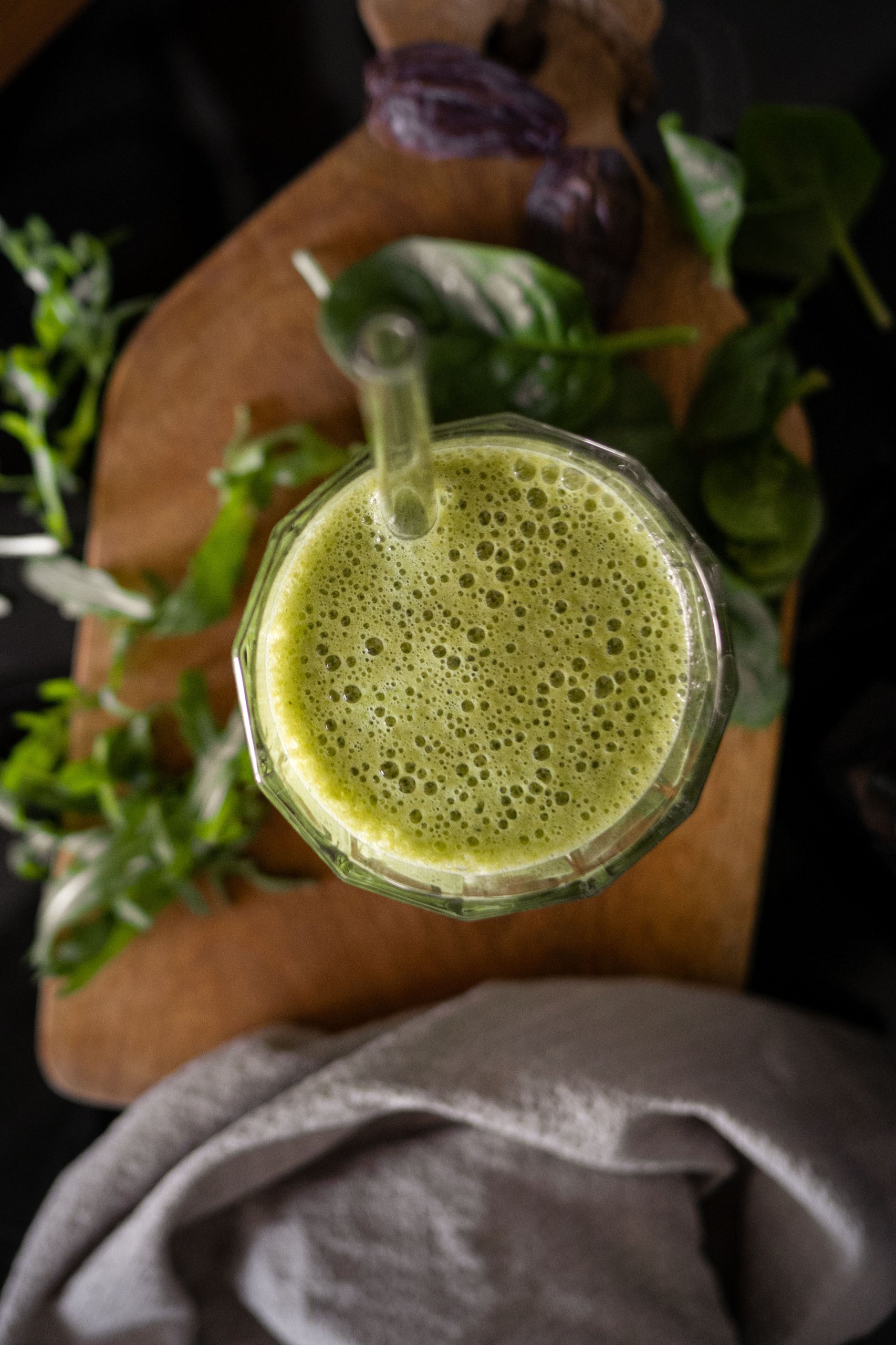 Green Smoothie Rezept mit Spinat, Feldsalat, Rucola und Brokkoli ...